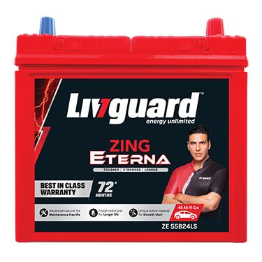Livguard ZING ETERNA ZE 55B24LS L Car Battery at Best Price, Buy ...